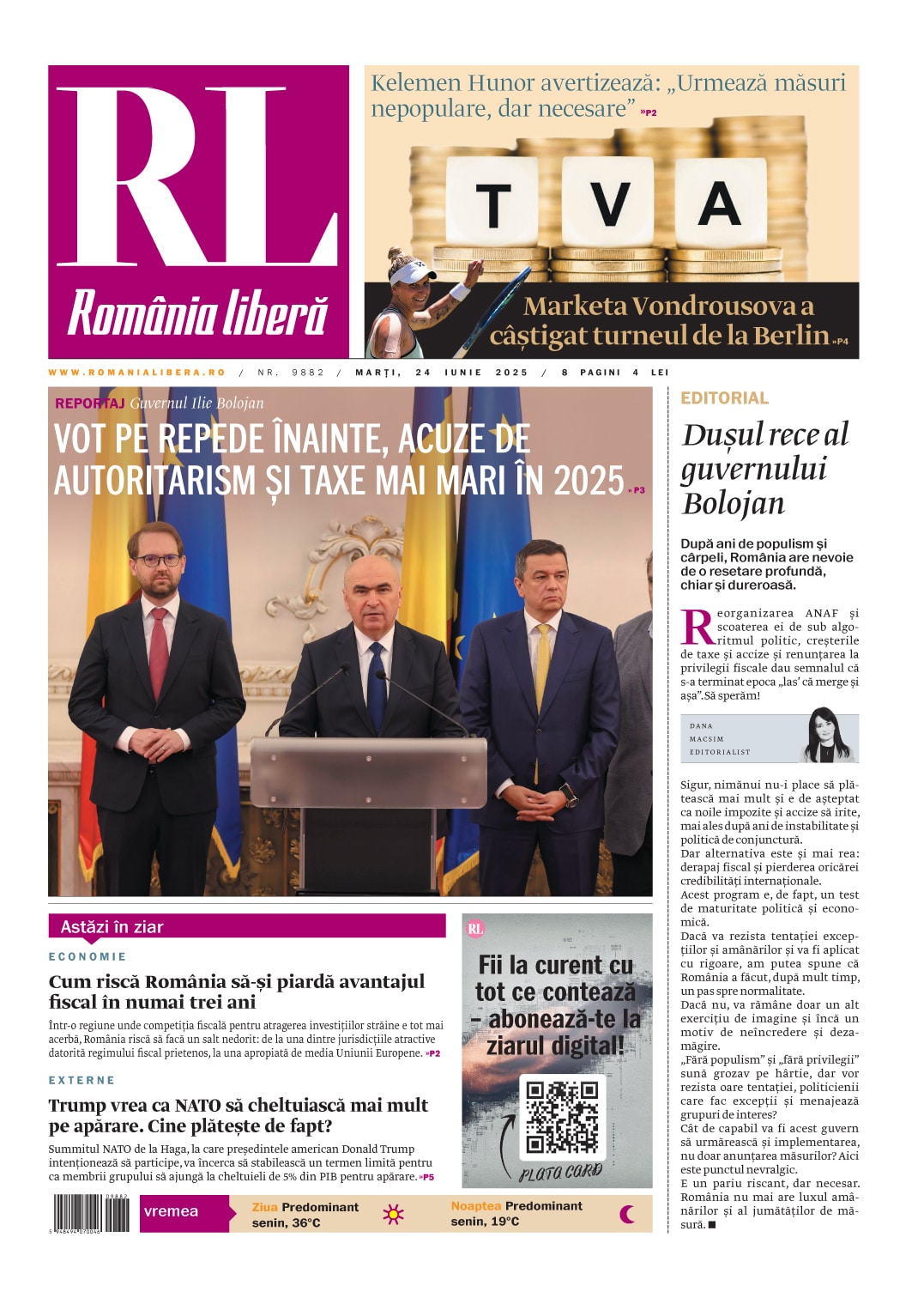 24 Iunie 2024 - România Liberă