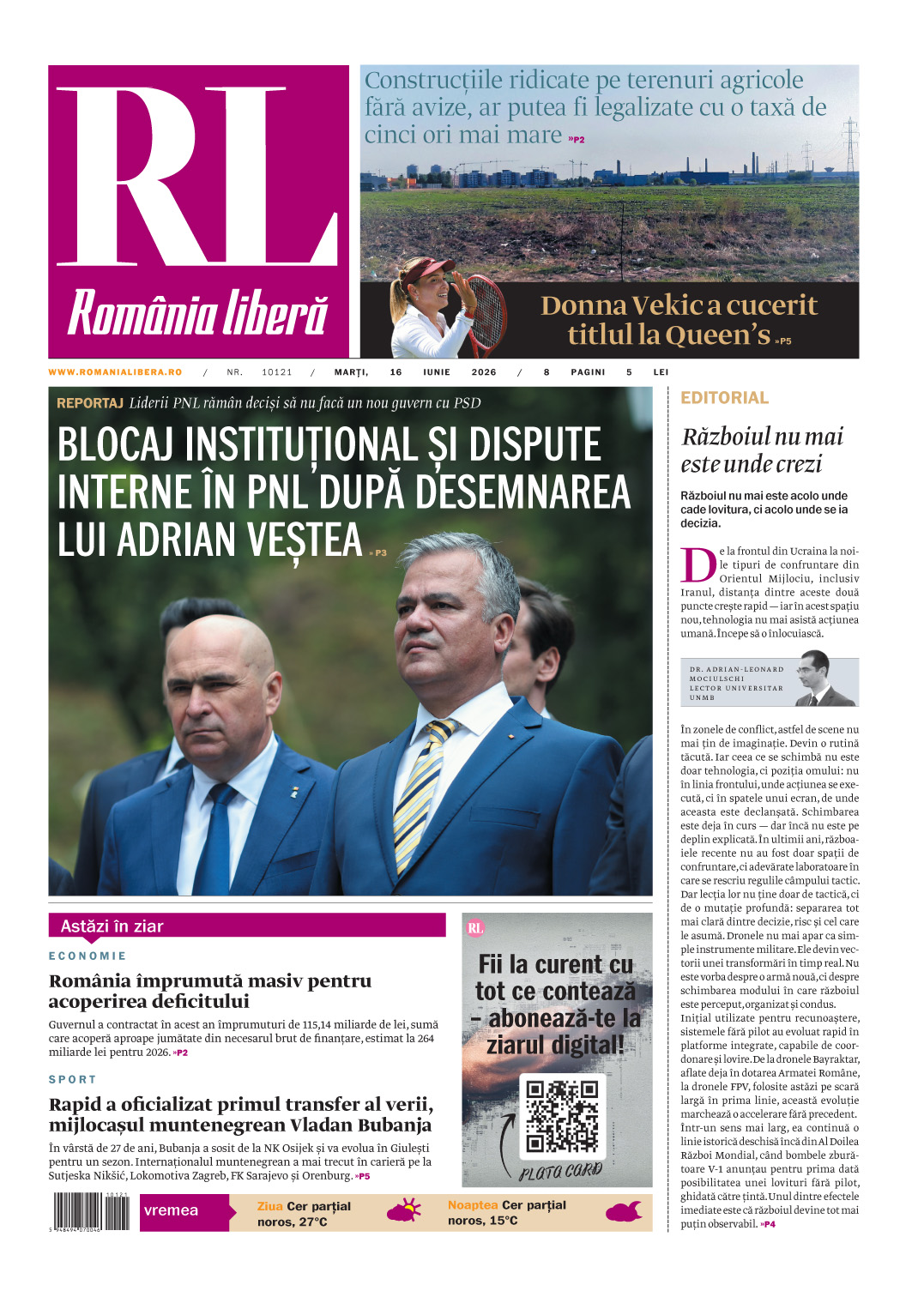 16 Iunie 2026 - România Liberă